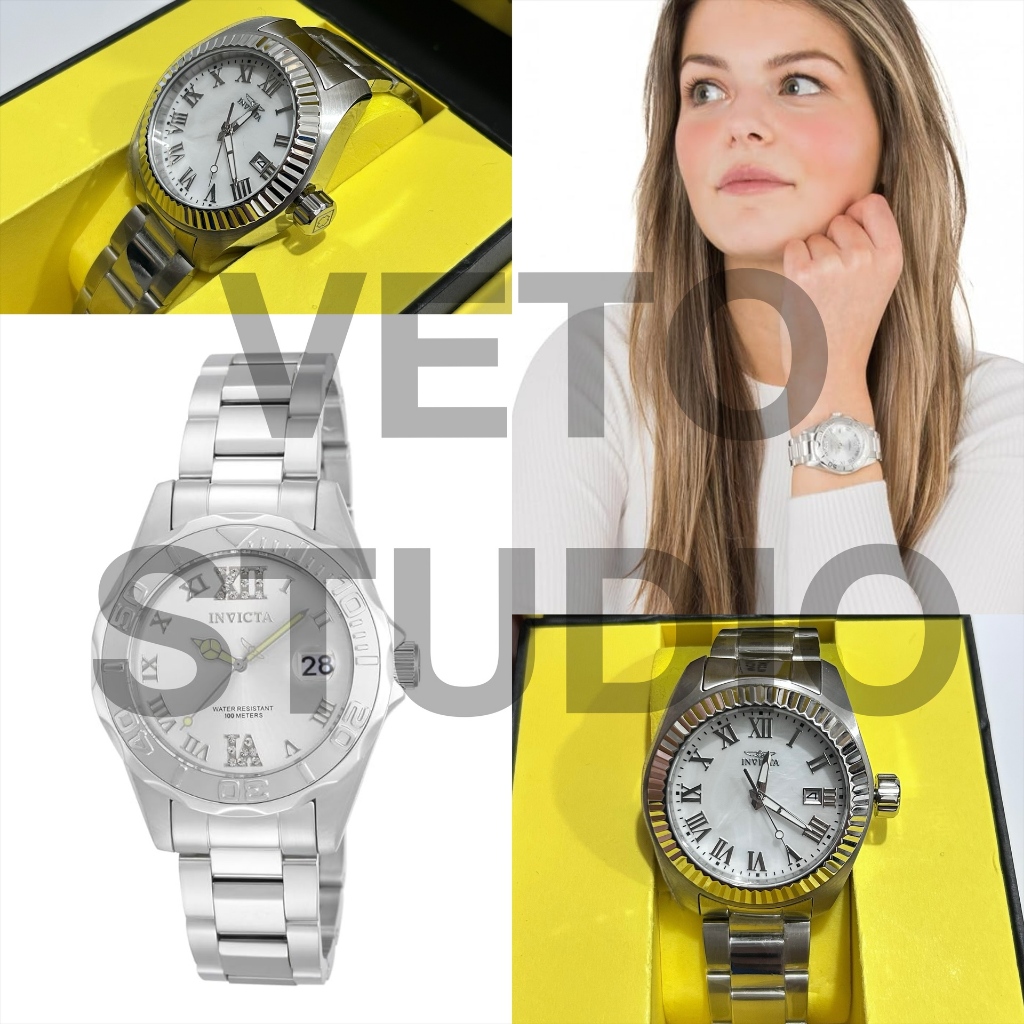 Original Invicta Womens Pro Diver Luminous Stainless Steel Quartz ...