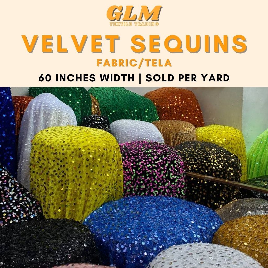 GLM Velvet Sequins Fabric/Tela 60" width | Shopee Philippines