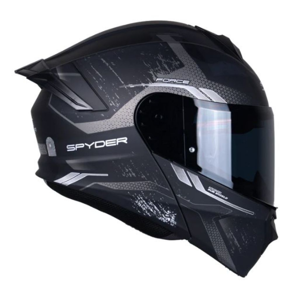 Spyder Force + Nero S5 Modular Dual Visor Helmet + Free Clear Visor ...