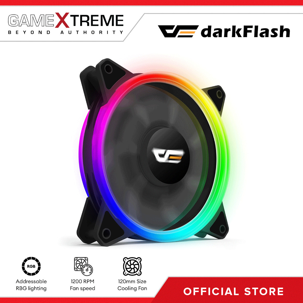 DarkFlash DR12 Pro Single ARGB Double Ring RGB Cooling Fan | Shopee ...