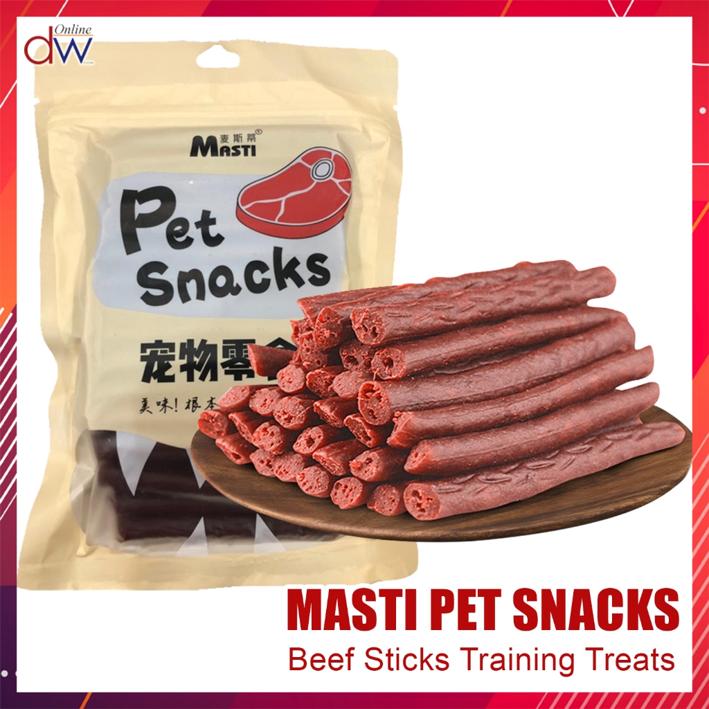 Masti Pet Snacks Dog Treats 500g Beef Sticks Training Treats (Beef ...