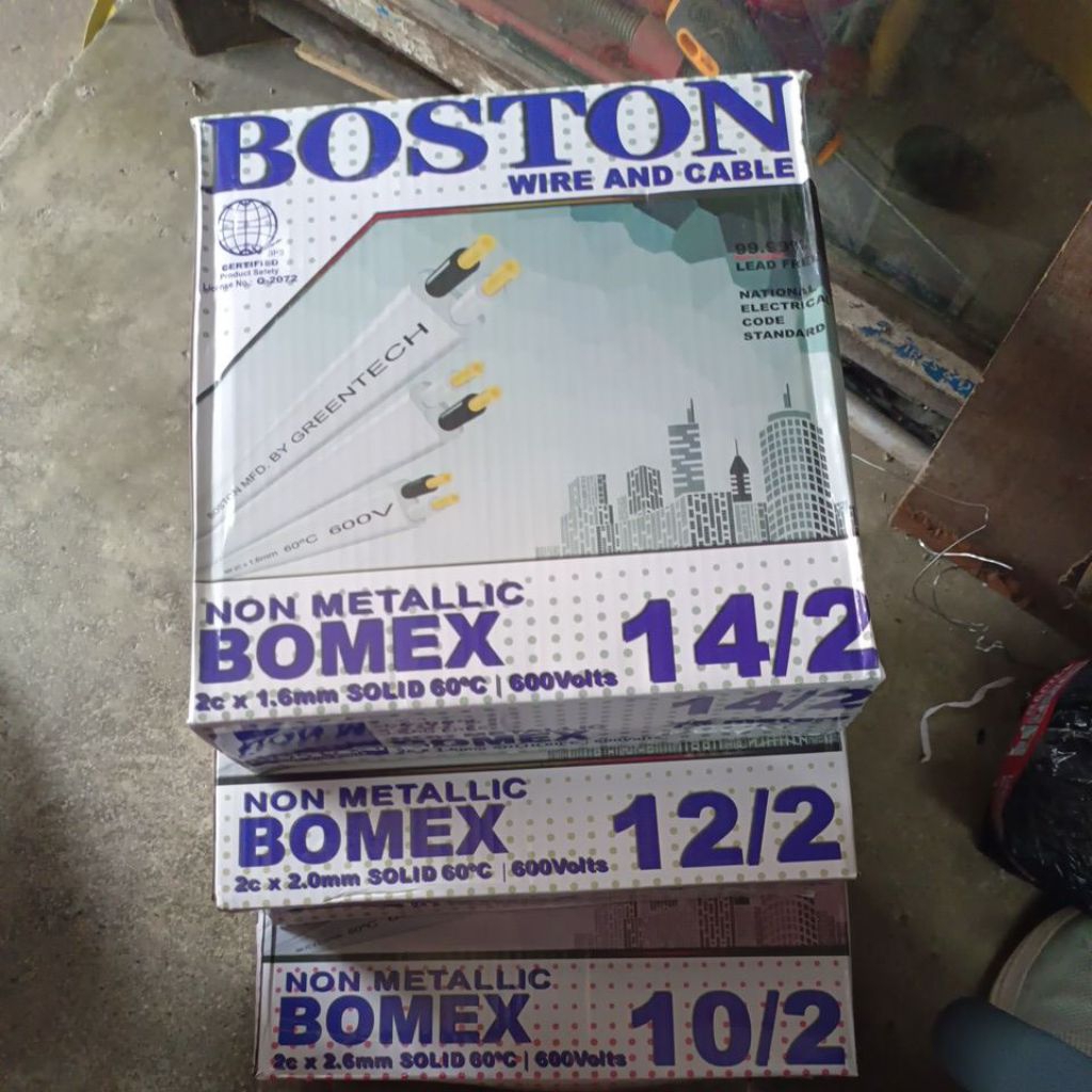 Heavy duty boston PDX 14/2c , 12/2c , 10/2c Solid Wire (75meters per ...
