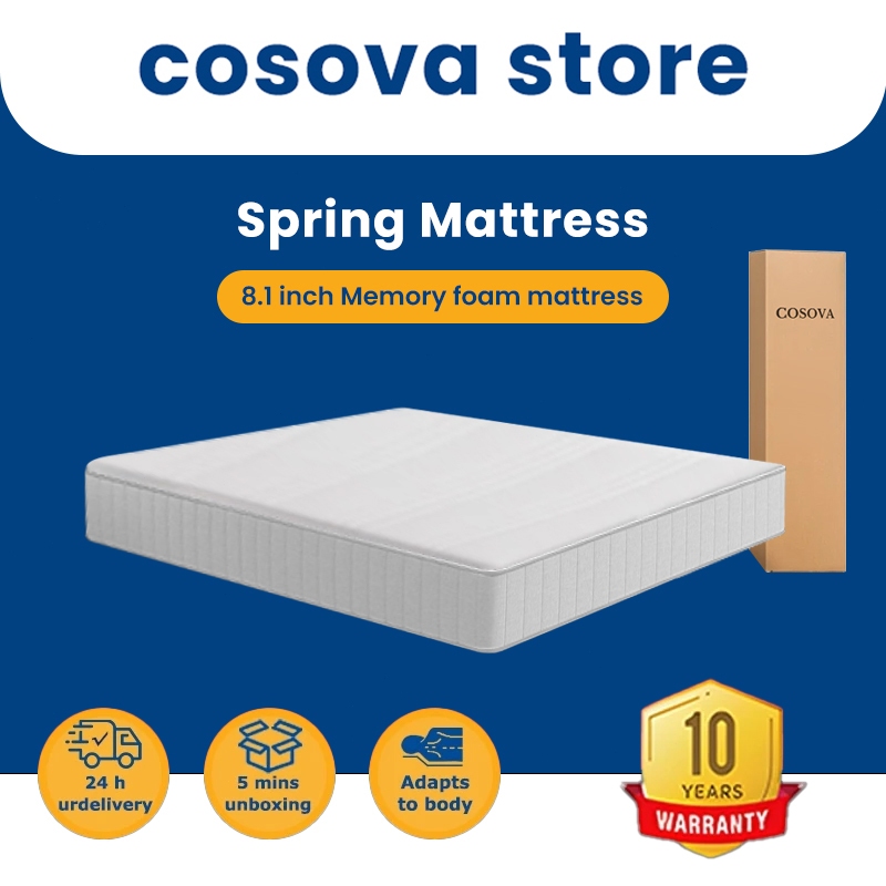 Cosova 8 inch Memory Foam Spring Mattress Ergonomic matress Medium Firm ...