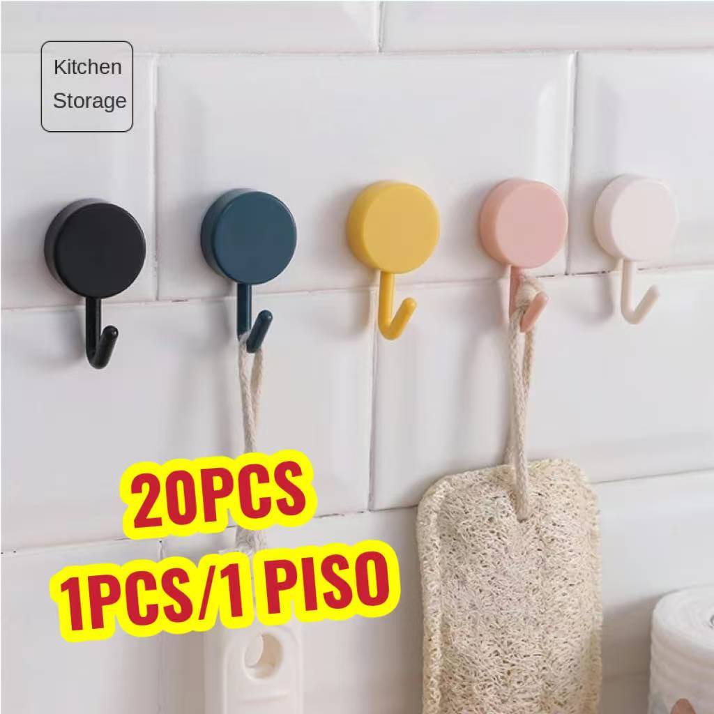 20PCS Self Adhesive Sticky Hook,Small Wall Hooks Seamless Sticky Hooks ...