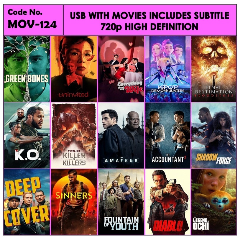 Usb With Movies Latest Includes Subtitle MOV-124 | Shopee Philippines