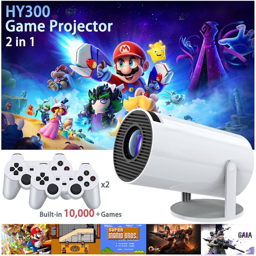 Built-in Game System & Home Projector: Portable with WiFi & Bluetooth ...