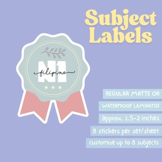 Notebook Subject Labels – Custom Writable or Waterproof Stickers for ...