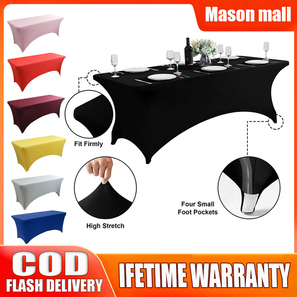 rectangular elastic tablecloth Multi-color Hotel flexible tablecloth ...