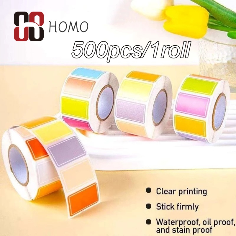 500pcs/1roll Label Sticker Waterproof Index Label Paper Student ...
