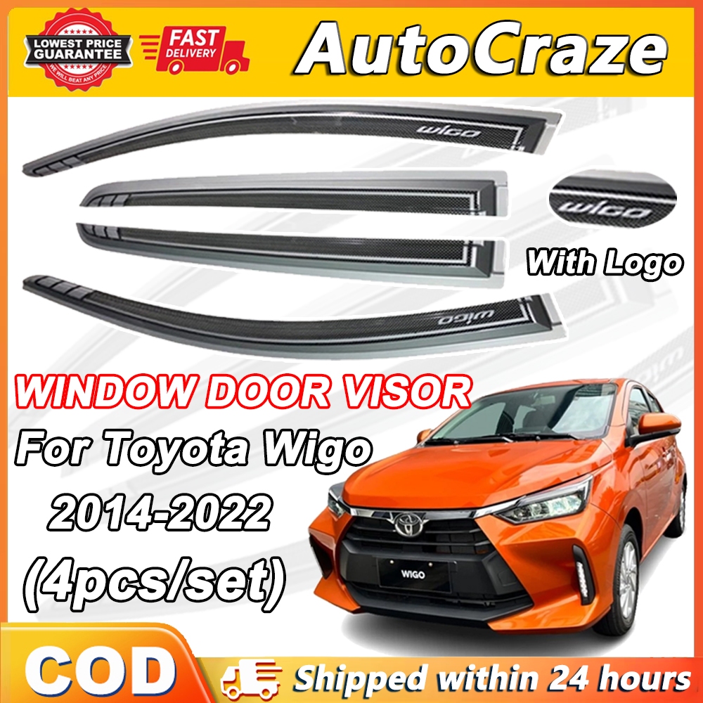 Door Visor Rain Visor For Toyota Wigo 2014- 2025 Onwards Rain Guard ...