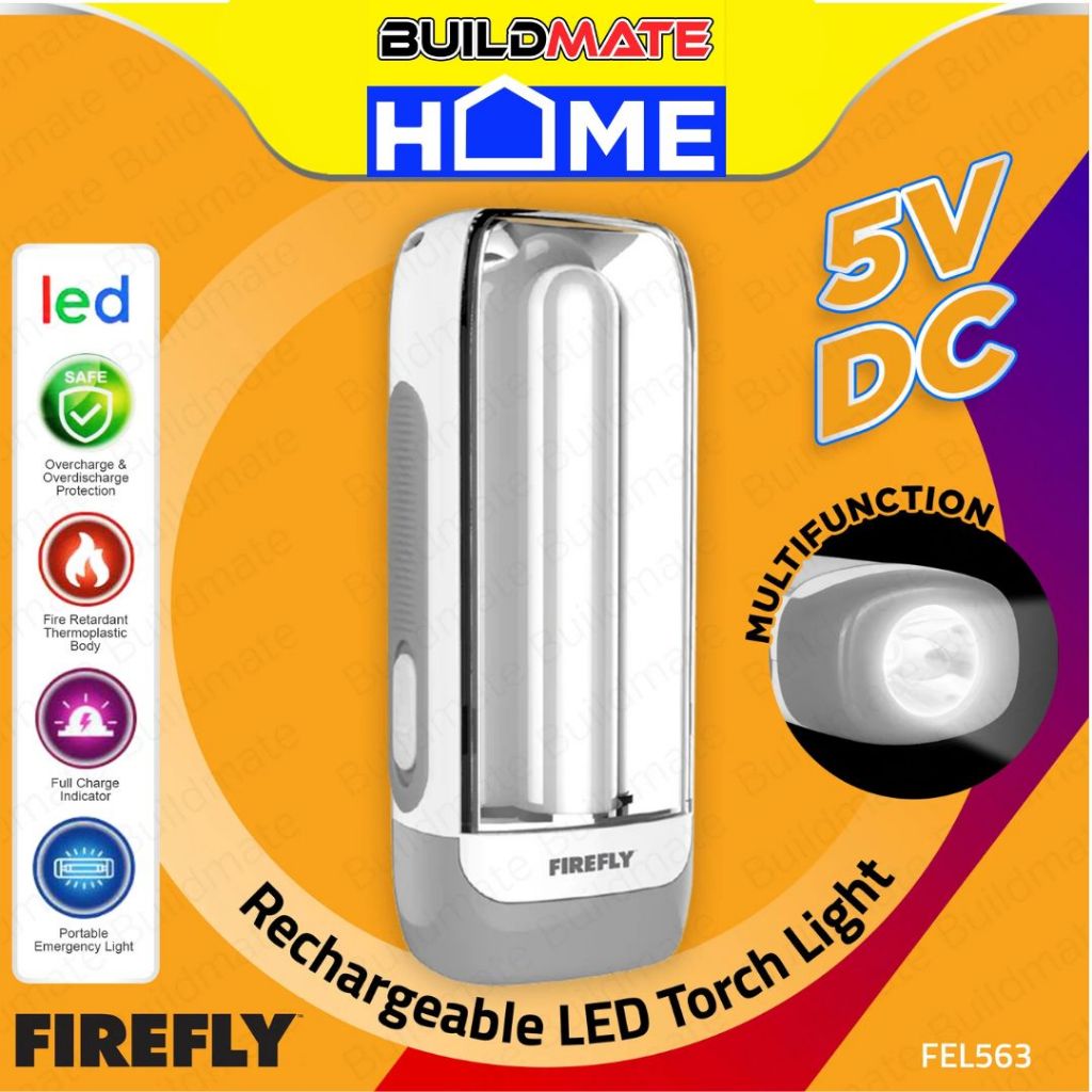Buildmate Home x FIREFLY Rechargeable LED Torch 5V Handy Flashlight ...