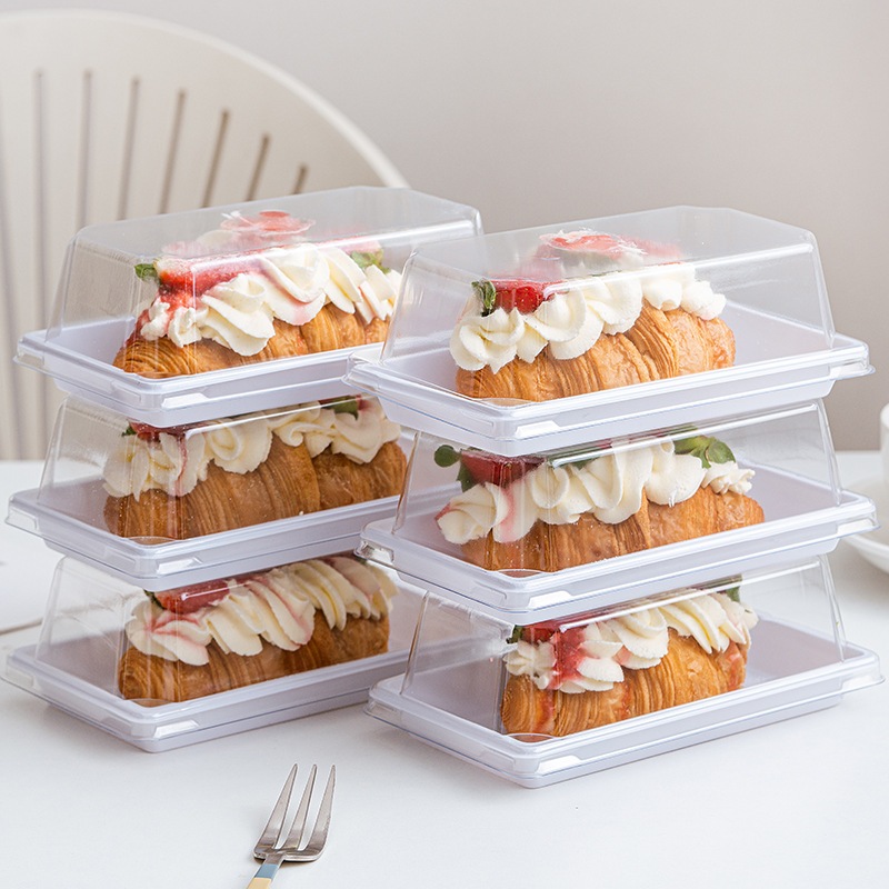 10Pcs Anti-Fog Thickened Croissant & Dessert Packaging Box - Bakery ...