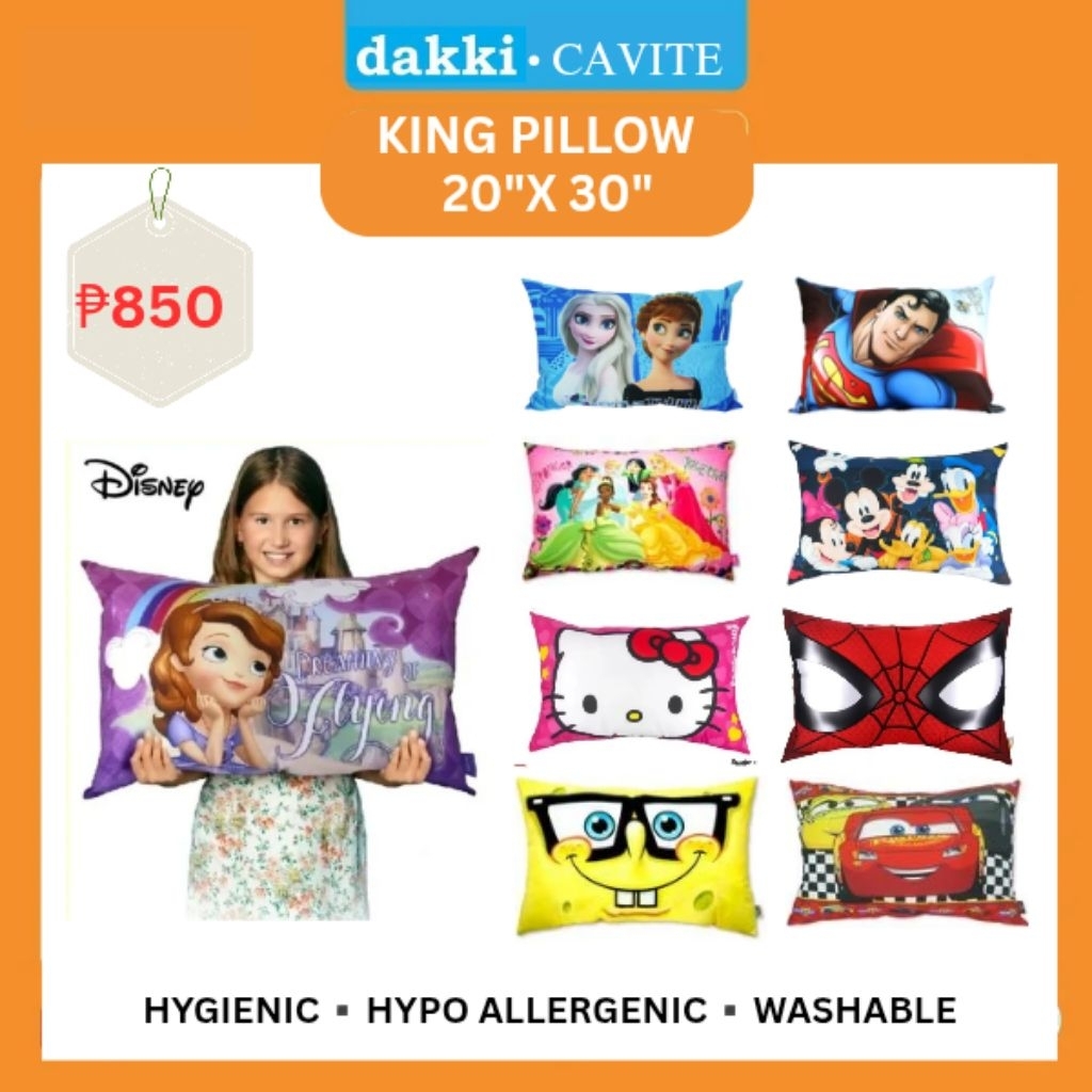 DAKKI CHARACTER king pillow 20"x30" (Reg.price 850) | Shopee Philippines