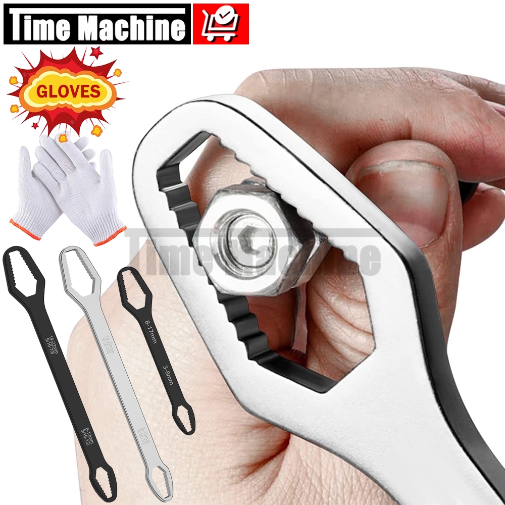 Multi-Function Torx Wrench Double-Head Spanner Adjustable Hexagon Wrench For 3-17 mm And 8-24 mm ...