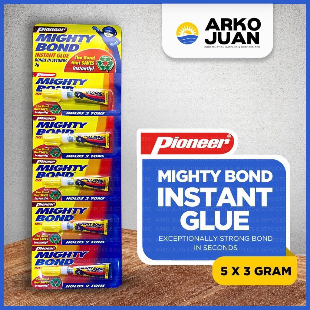 Pioneer Mighty Bond Instant Glue 3g x 5 (STRIPS) | Shopee Philippines