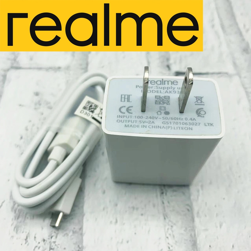 Original Fast Charger Realme Charger 25W Micro USB/Type-C Cable 2In1 ...