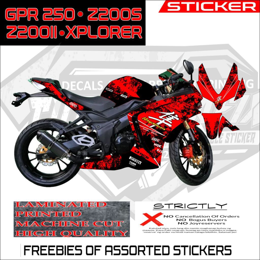 Motorstar GPR 250, Xplorer 200,z200ii,z200x custom Decals | Shopee ...
