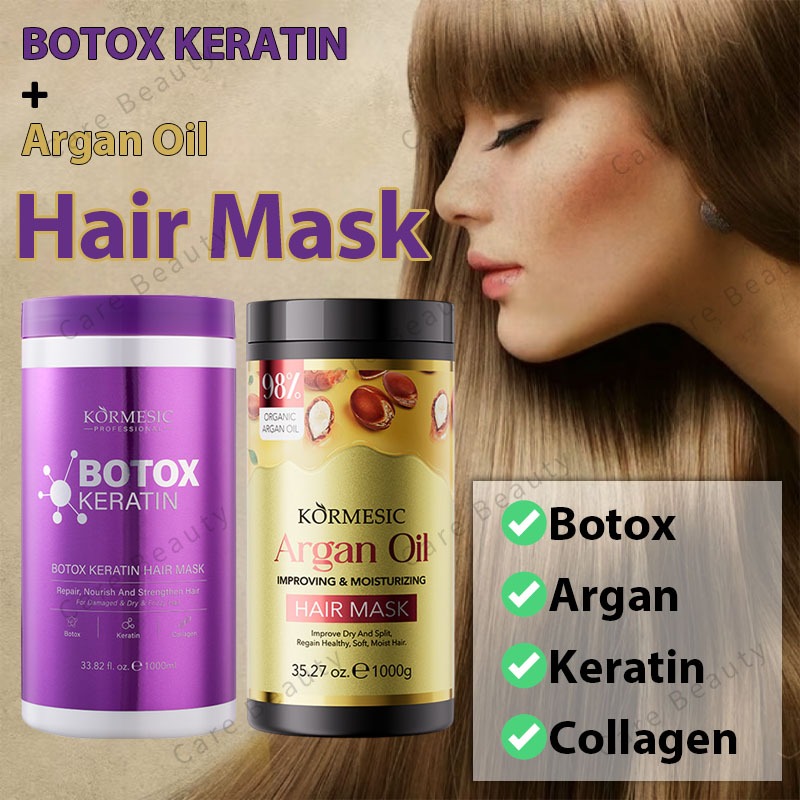 KORMESIC Botox Keratin Hair Mask Deep Repair Moisturizing Anti-Frizz ...