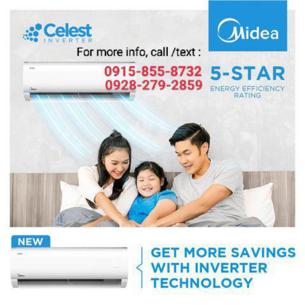 MIDEA 1.5HP Celest Split Type Inverter Airconditioner (Free ...
