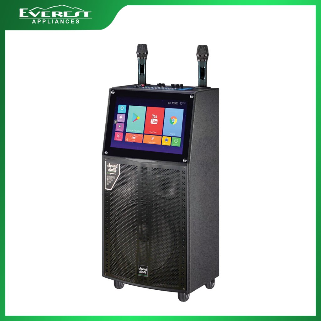 EVEREST Sound Smith Smart Karaoke TV/ Android 12/ Touch Screen/ 2 Wireless Mic/ Wifi Ready/ 16 ...