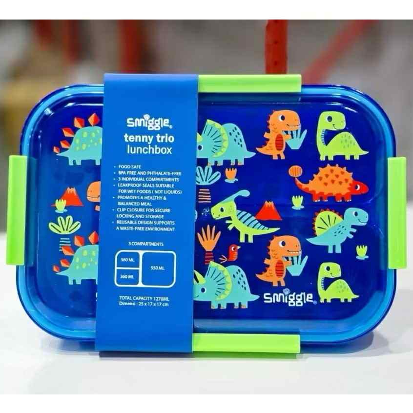 smiggle 3 compartment lunch box locked 1270ml | Shopee Philippines