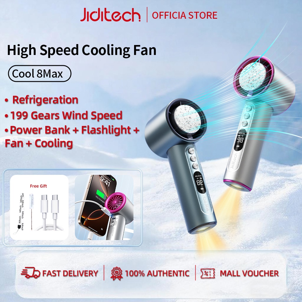 Jiditech Cool 8Max Fan 4-in-1 Multi-Function Mini Fan High Speed ...