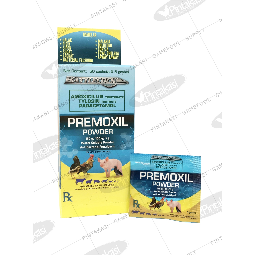5pcs Premoxil Powder 5g sachet of Battlecock Product for Gamefowl ...