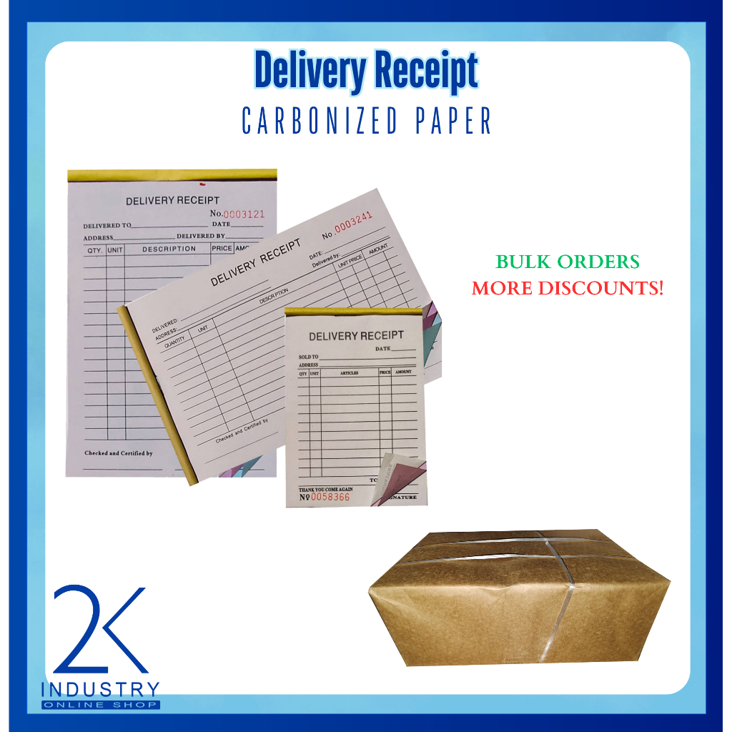 50-100 BOOKLETS OF CARBONIZED DELIVERY RECEIPTS WHOLESALE PRICE BULK ...