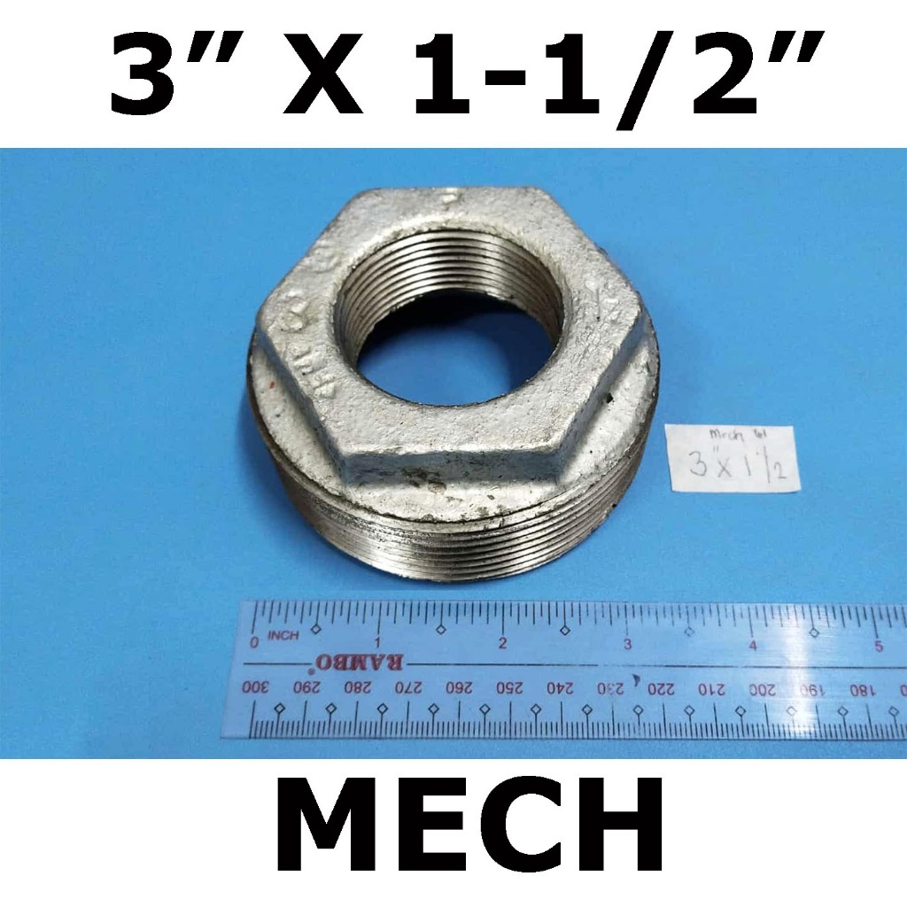 MECH GI BUSHING REDUCER 3" X 1-1/2" SCH40 STANDARD GALVANIZED IRON ...