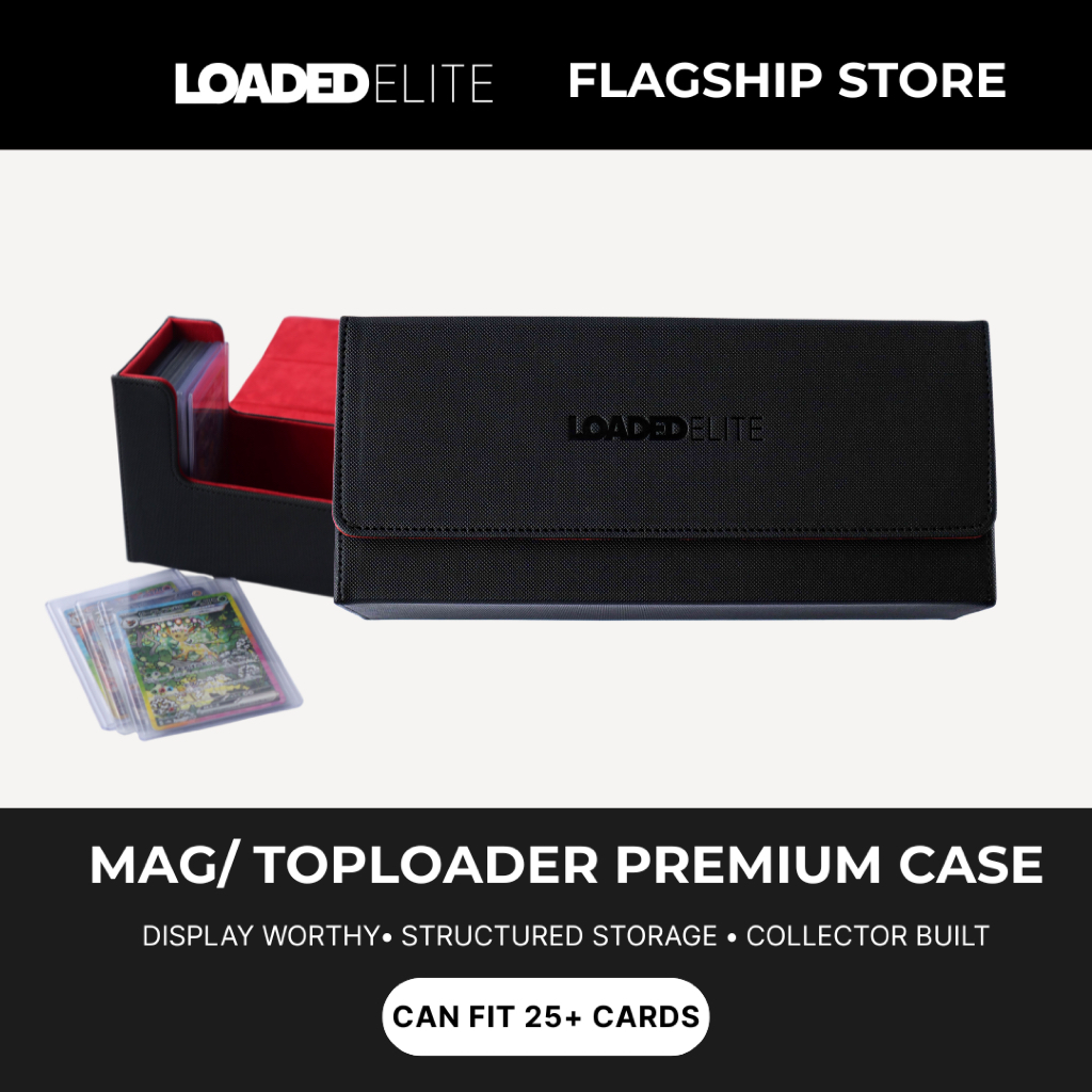 LOADED Toploader & Magnetic Card Storage Box – Holds Up to 25 Magged or ...