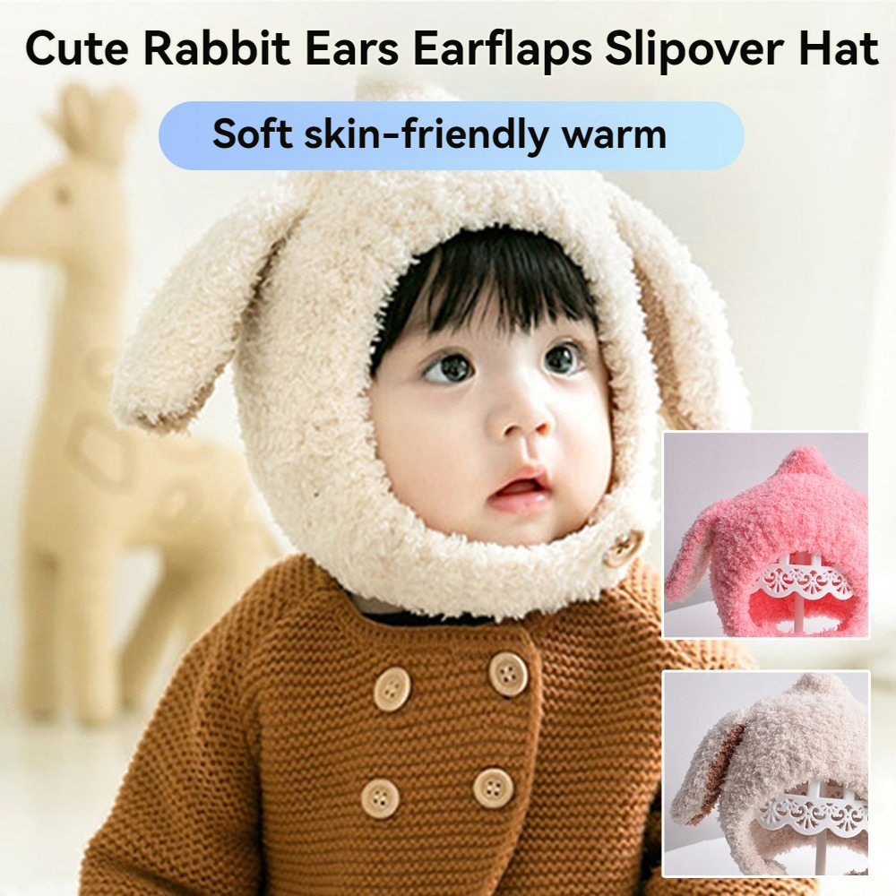 Cartoon Rabbit Ear Winter Animal Hat Kids Autumn Baby Warm Cute ...