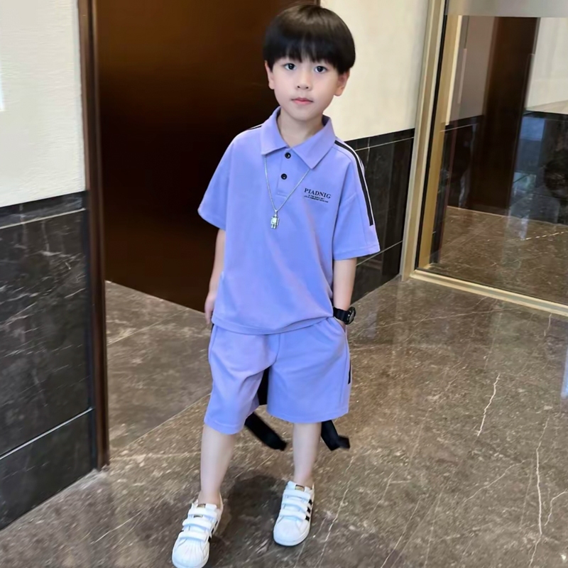 Terno for Kids Boy Cool Purple Casual Polo Outfit 1-5yrs old C32 ...