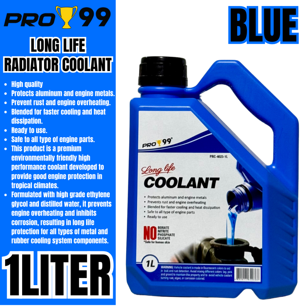 COOLANT 1 LITER Pro99 BLUE (Ready to Use) | Shopee Philippines