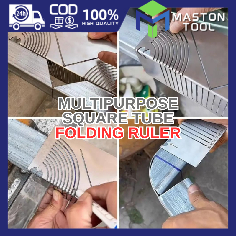 Tube Ruler Multipurpose Square Tube Folding Ruler Metal Marking ...