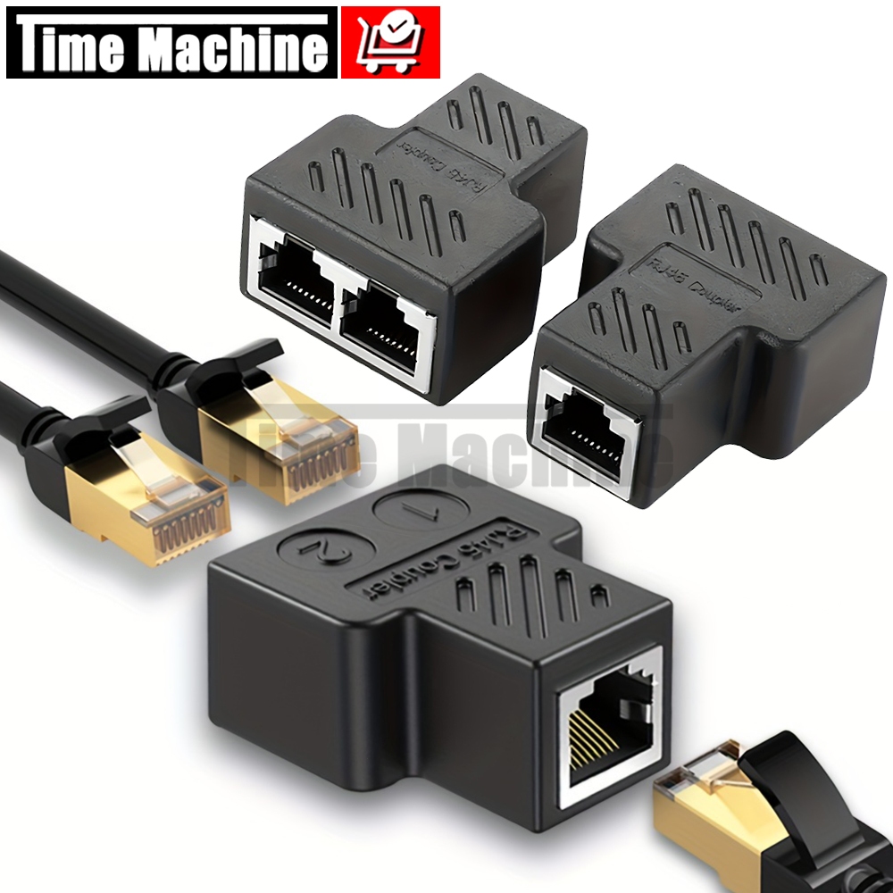 RJ45 Splitter Adapter 1 To 2 Network Connector Dual LAN Cable Extender ...