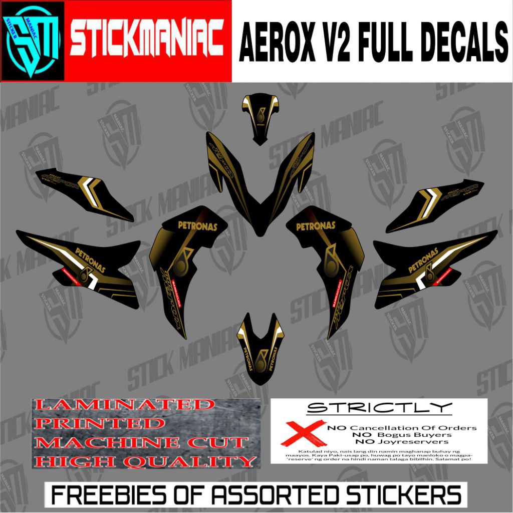 Yamaha Aerox V2 full sticker,, | Shopee Philippines