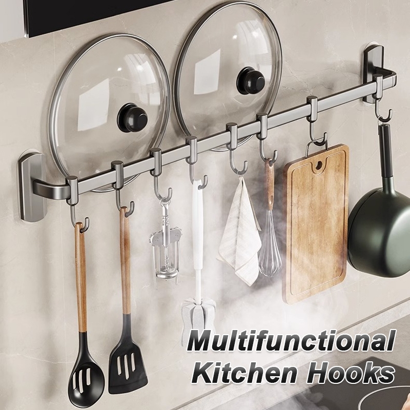 Kitchen Hook Wall-mounted Rack Non-rust Knife Utensil Holder Cooking ...