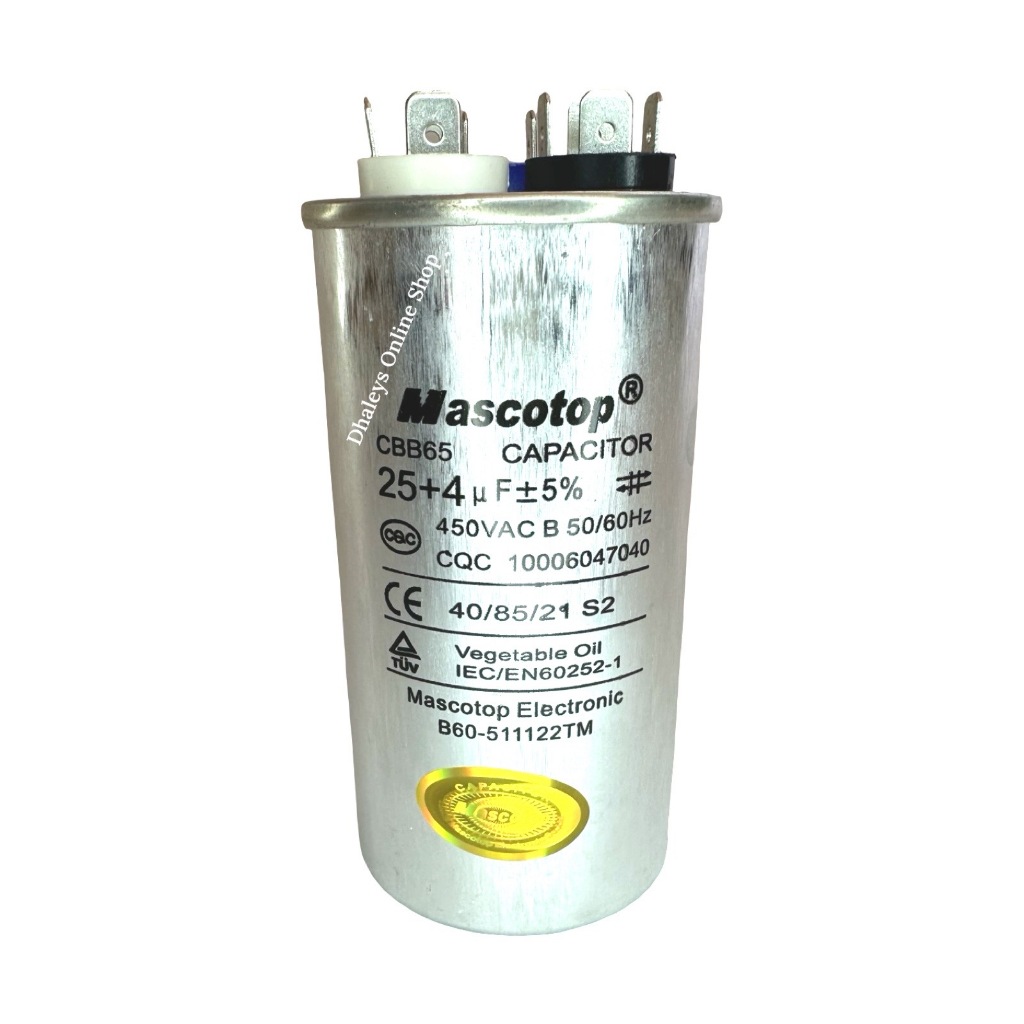 25+4 450VAC Dual Capacitor Aircon Capacitor 25+4 Motor Running ...
