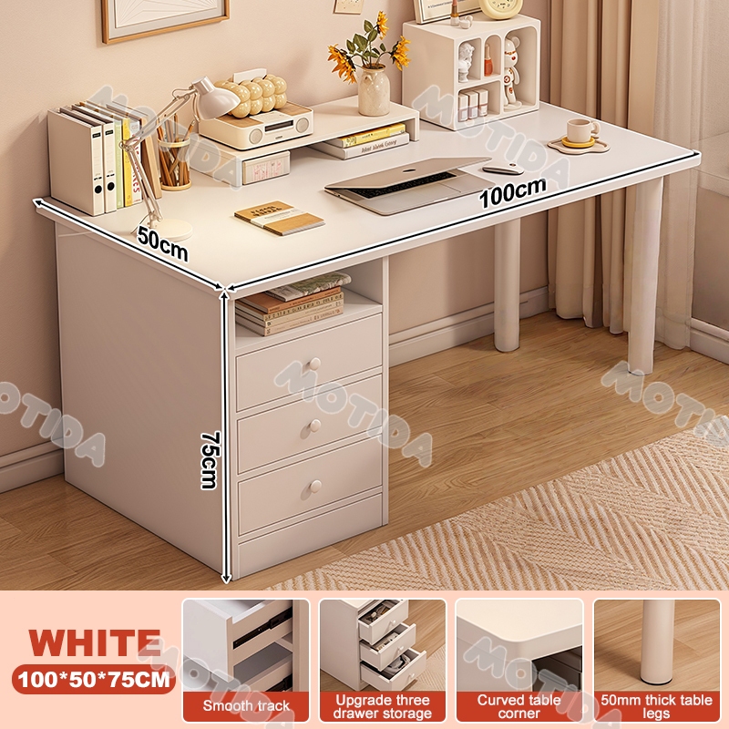 Office Table With Drawer Wood Computer Table Desk Laptop Table Student Desk Study Table Dining ...