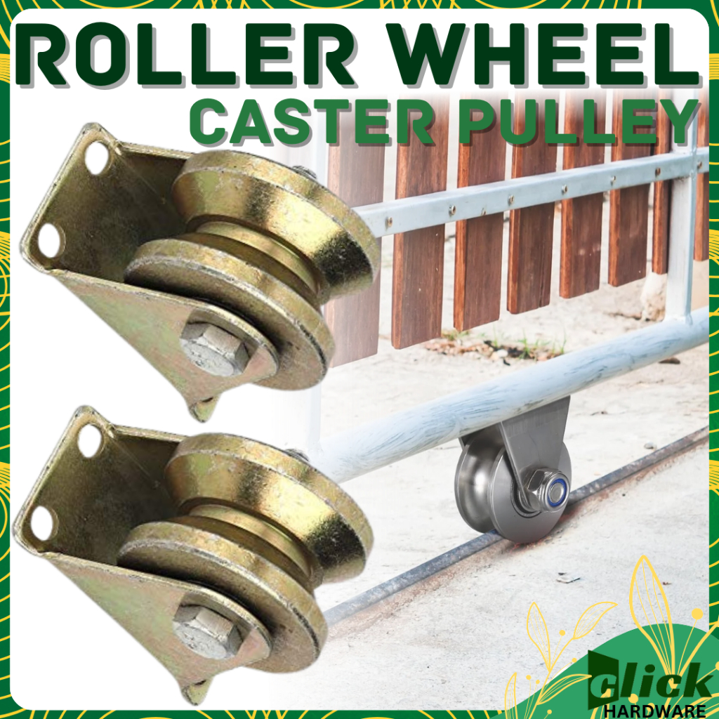 1pc Heavy Duty V Groove Pulley Rigid Caster Wheel for Sliding Gate ...