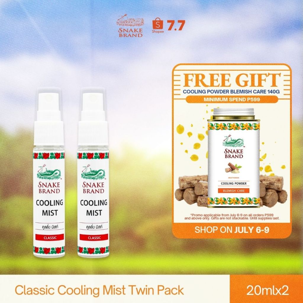 Snake Brand Classic Cooling Mist 20ml Twin Pack | Shopee Philippines