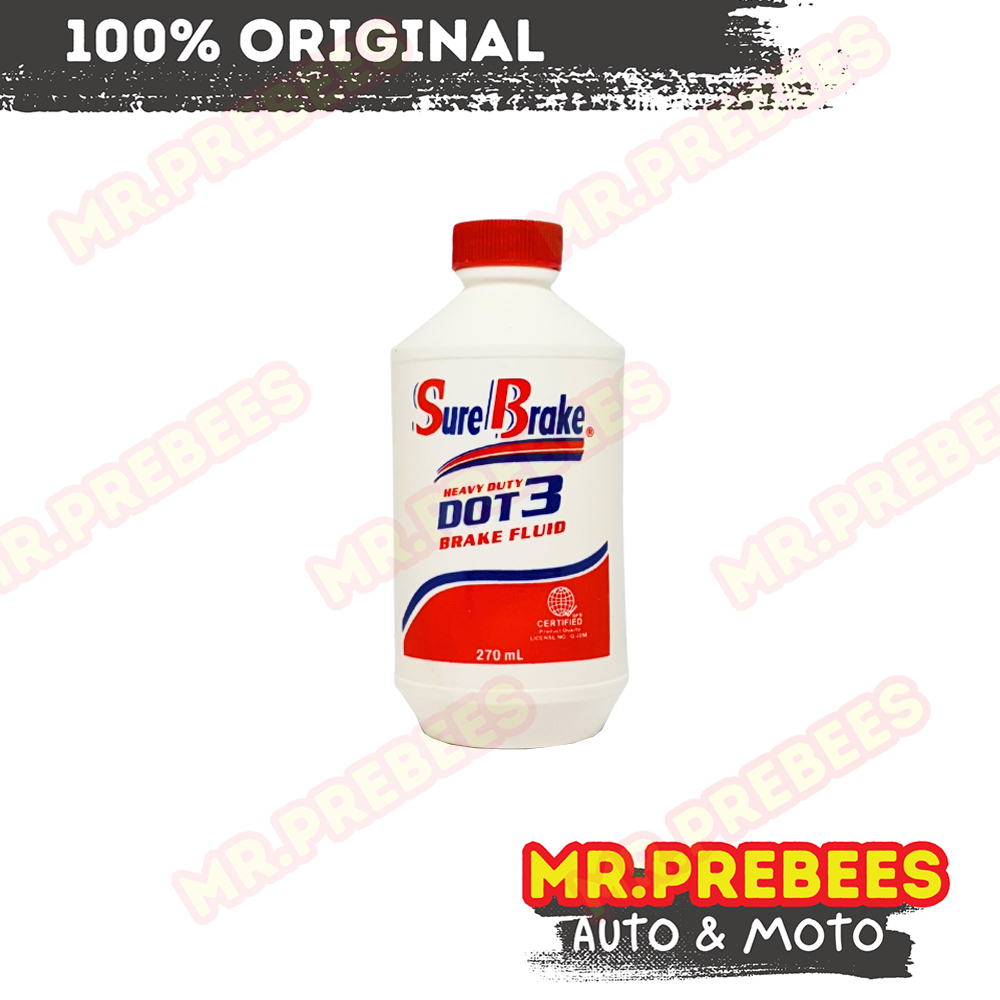 Sure Brake Heavy Duty DOT 3 Brake Fluid (270ml) | Shopee Philippines