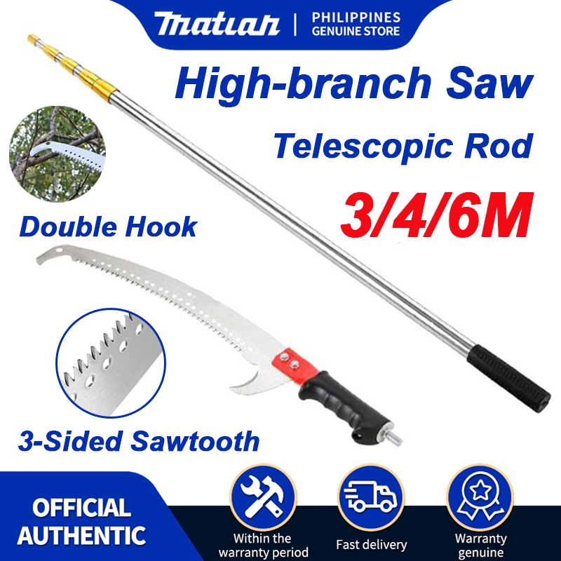High-branch Saw 3/4/6M Lengthening Bar Tree Saw Tree Branch Cutter With ...