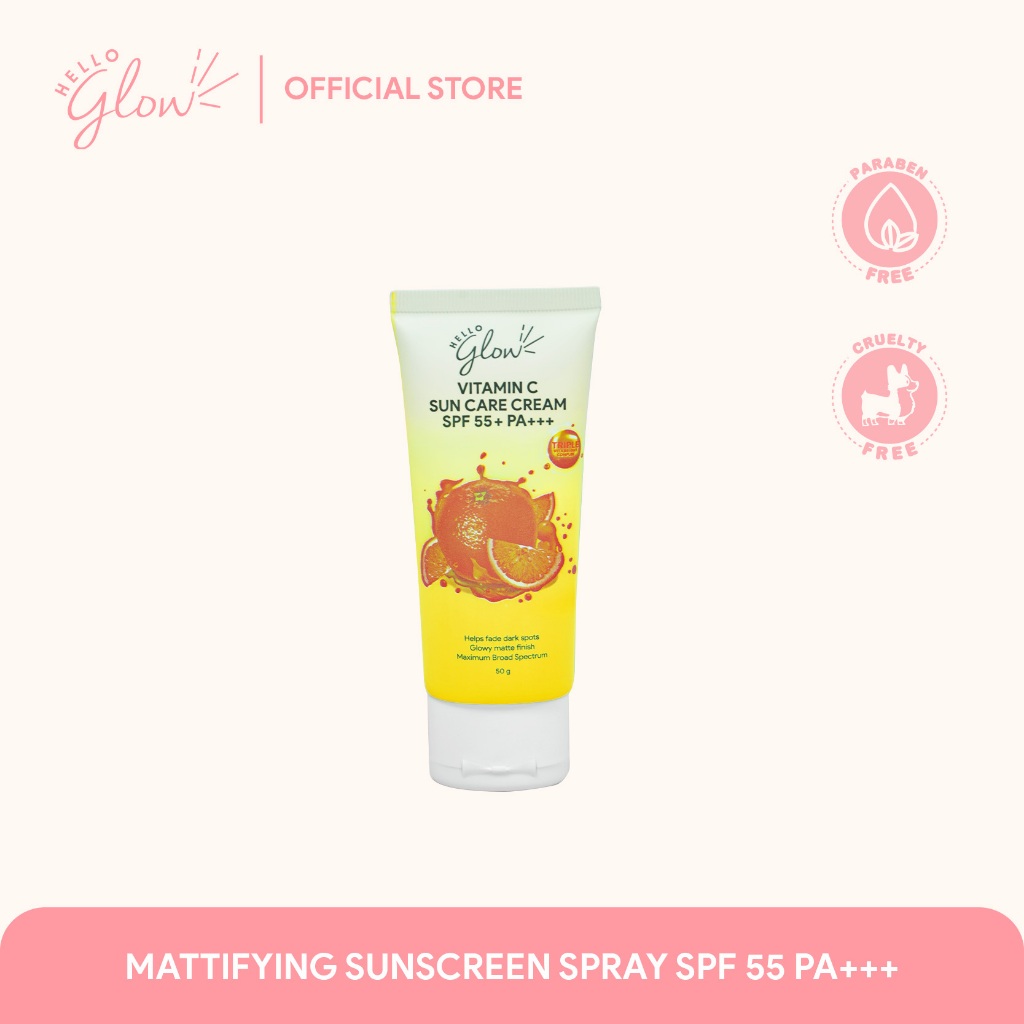 Hello Glow Vitamin C Sun Care Cream SPF 55 PA+++ | Shopee Philippines