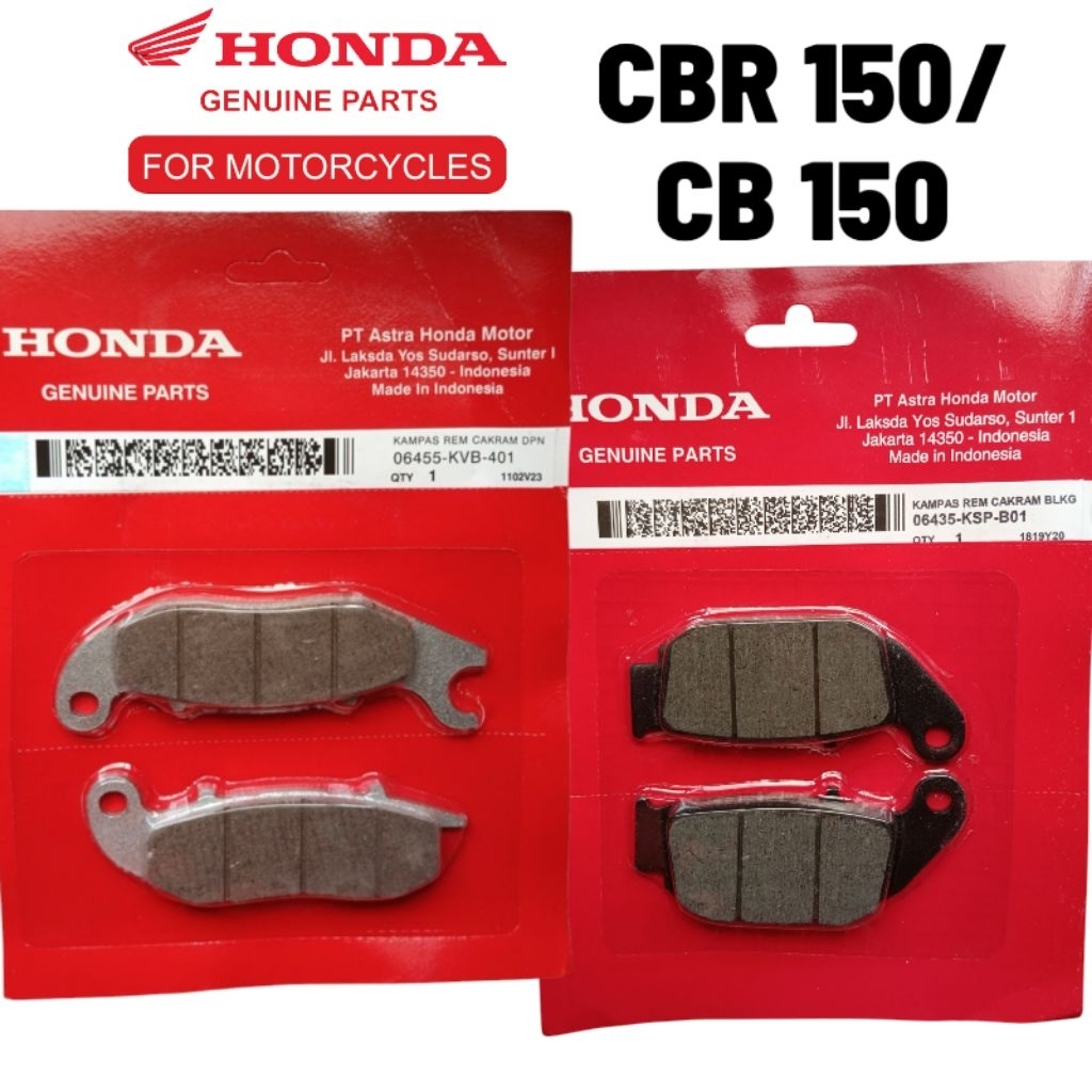 CBR 150 Set Brakepad Front & Rear CB 150 Set for CRF150L / CRF 250 ...