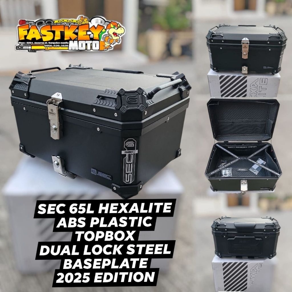 SEC HEXALITE 65L ABS PLASTIC TOPBOX | Shopee Philippines