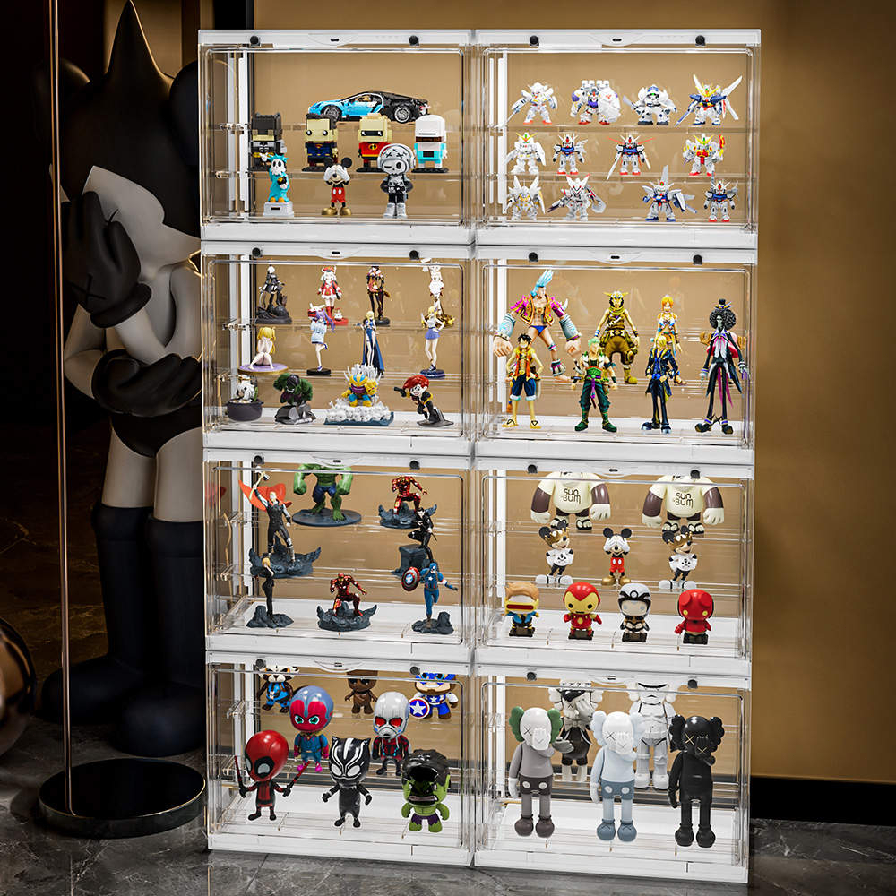 Acrylic Display Case for Mini Figures with LED Light POP MART ...