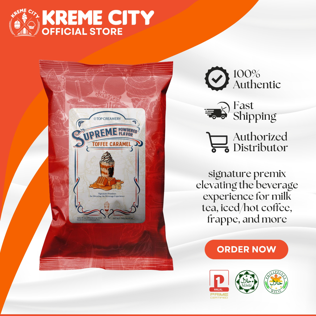 TOP Creamery Supreme Series Toffee Caramel Powdered Flavor Beverage ...