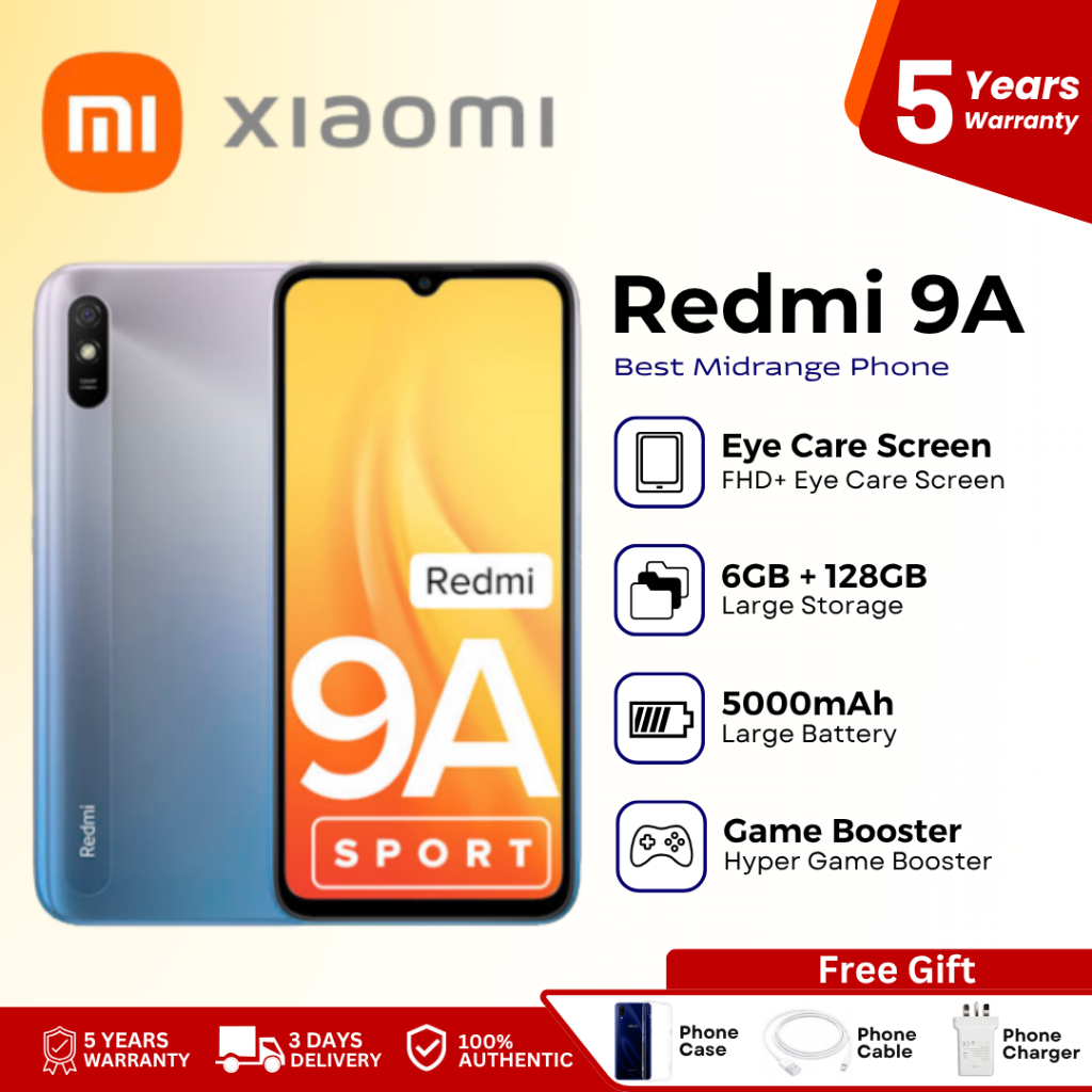 New Arrival-Redmi 9A LTE 6GB+128GB Smartphone Smooth FHD+ Eye Care ...