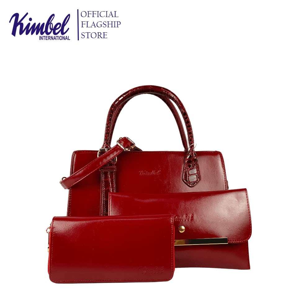 KIMBEL HGZ7584 3-in-1 Ladies Bag Pouch Long Wallet Synthetic Leather ...